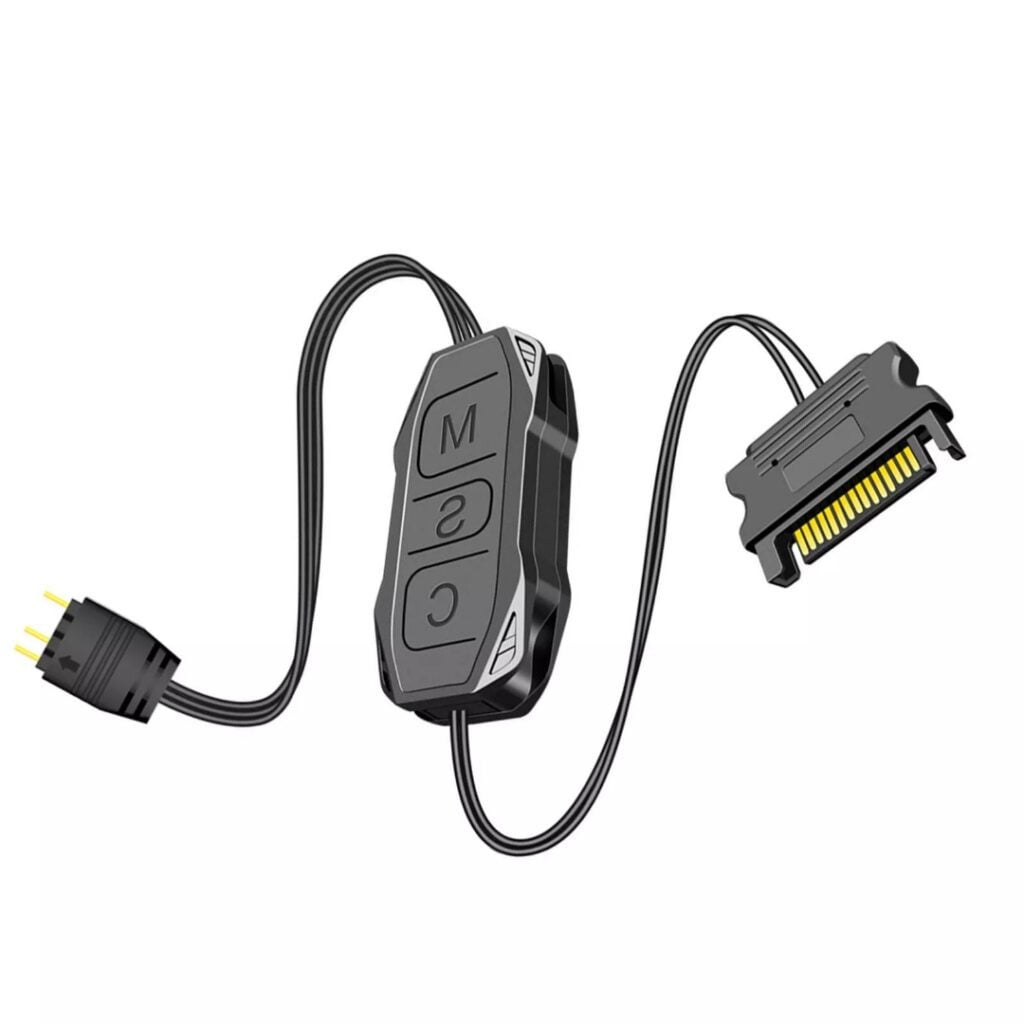 CoolMoon AR-1 RGB Controller Cable 5V 3-Pin to SATA ARGB Adapter