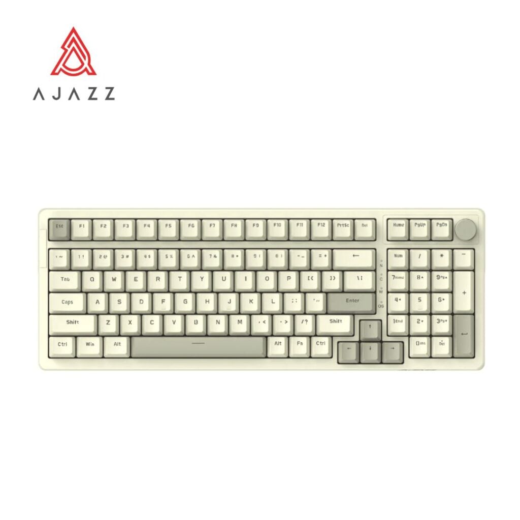 Ajazz AK992 Wired Mechanical Gaming Keyboard - Retro | Backlit 96% Layout