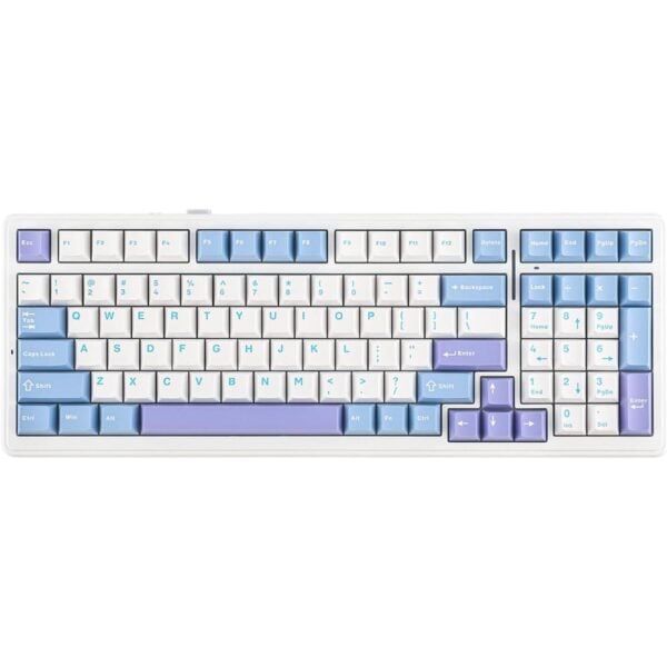 AULA F99 Gray Reaper Switch Wireless Gaming Keyboard - White Light Blue